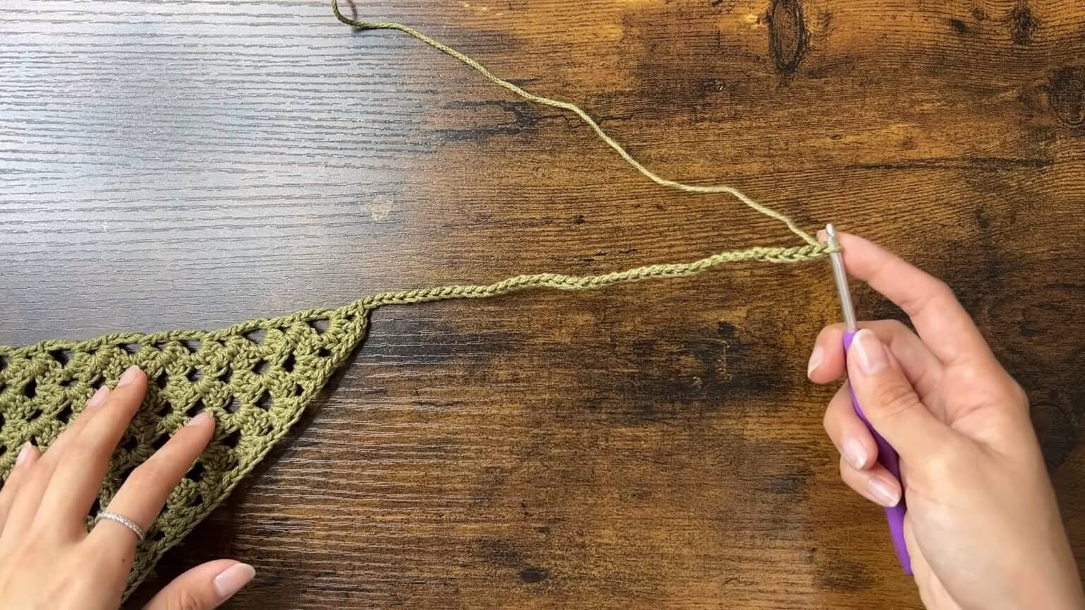 Crochet Granny Triangle Bandana | Free Pattern & Tutorial