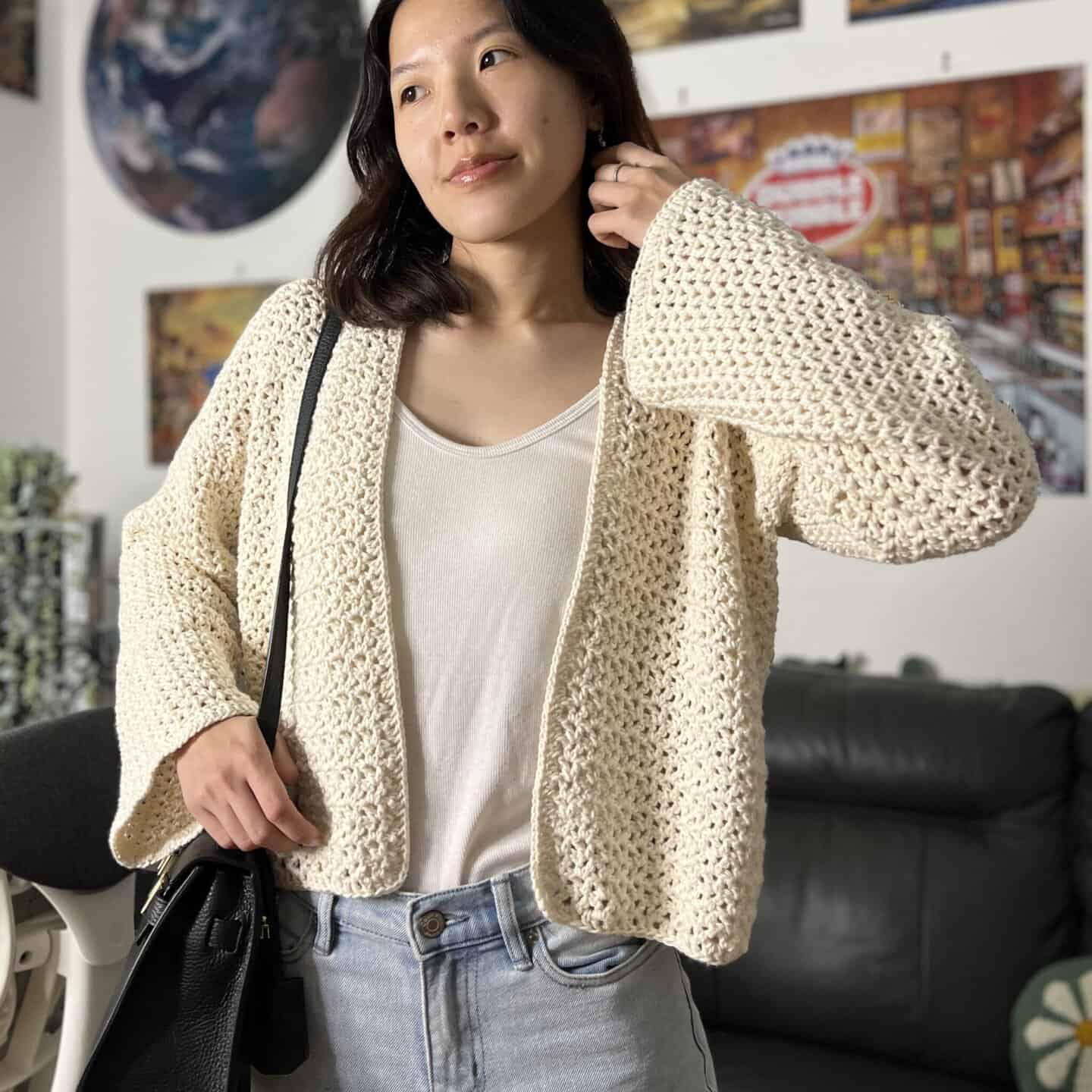 Crochet Mesh Cardigan | Free Pattern & Video Tutorial