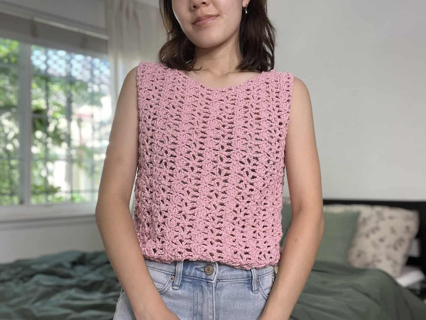 Floral Crochet Mesh Top | Free Pattern & Video Tutorial