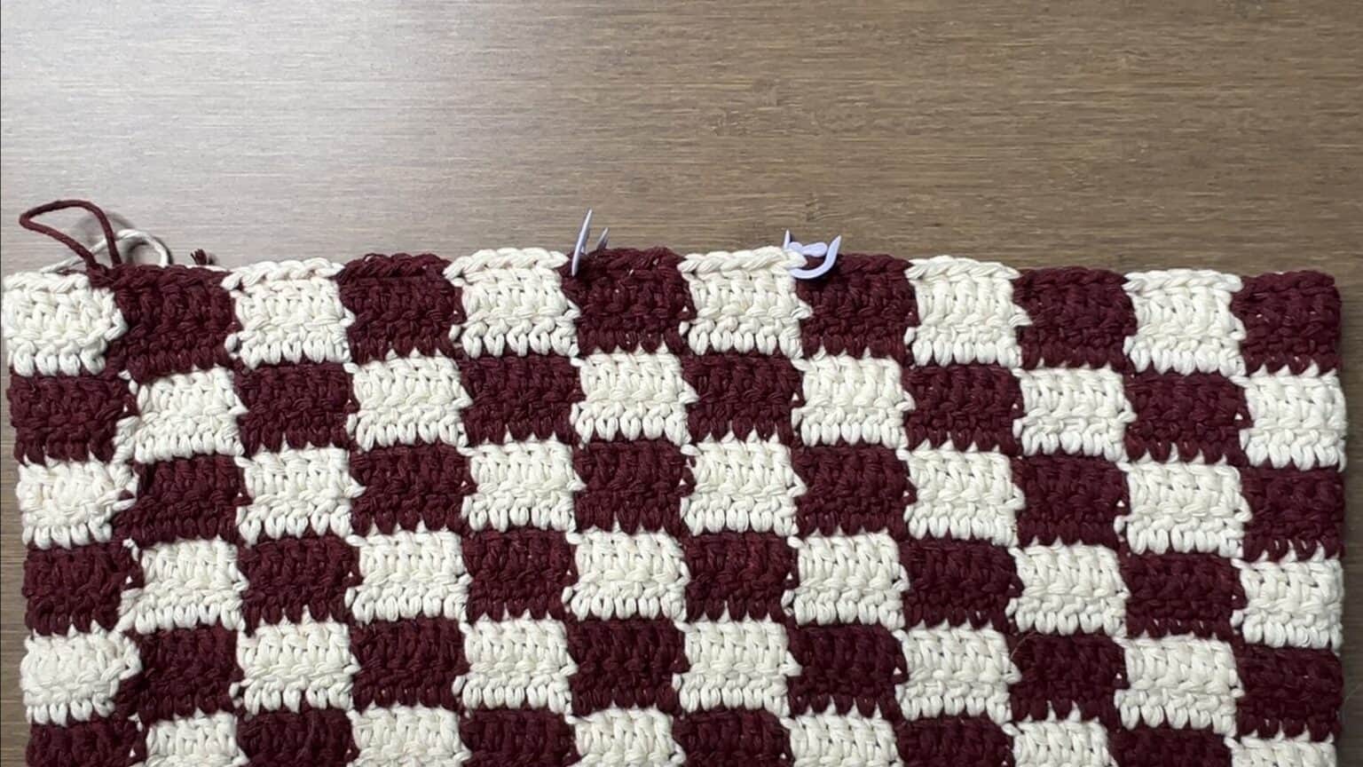 Crochet Checkered Tote Bag | Free Pattern & Video Tutorial